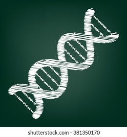Dna Sign Flat Style Icon Chalk Stock Vector (Royalty Free) 381350170 ...