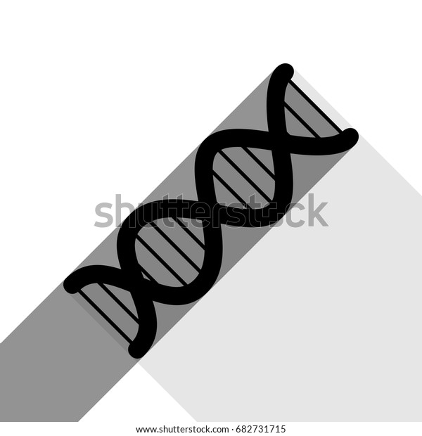 Dna Sign Vector Black Icon Two Stock Vector (Royalty Free) 682731715 ...