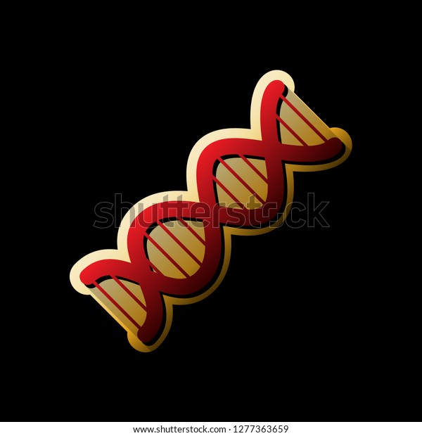 Dna Sign Vector Red Icon Small Stock Vector (Royalty Free) 1277363659