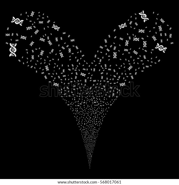 Dna Spiral Fireworks Stream Vector Illustration Stock Vector (Royalty ...
