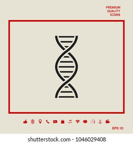 Dna Symbol Icon Stock Vector (Royalty Free) 1144969631