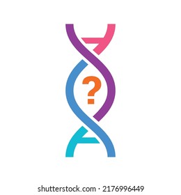 Dna Symbol Question Mark Isolated Vector Stock Vector (Royalty Free ...