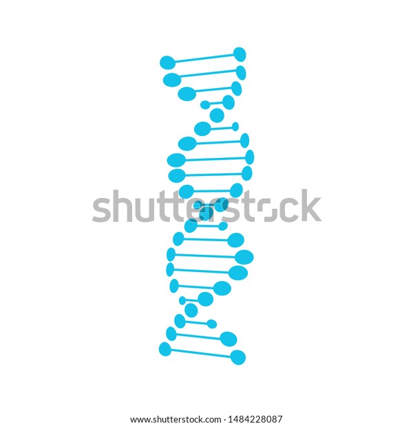 Dna Symbol Strand Isolated On White Stock Vector (Royalty Free ...