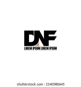 Dnf Letter Monogram Logo Design Vector Stock Vector (Royalty Free ...