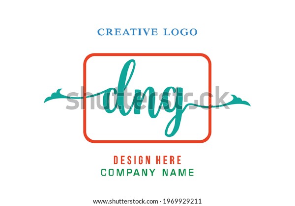 Dng Lettering Logo Simple Easy Understand Stock Vector (Royalty Free ...