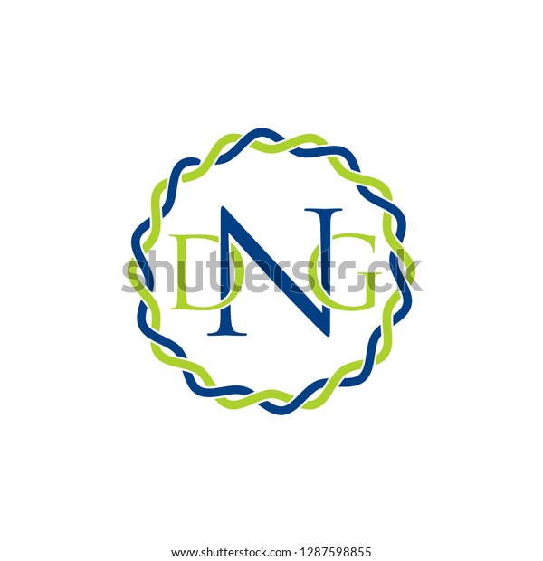 Dng Logo Template On White Background Stock Vector (Royalty Free ...