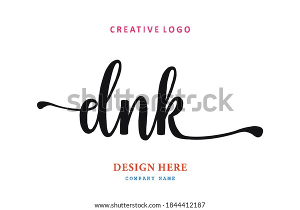 Dnk Lettering Logo Simple Easy Understand Stock Vector (Royalty Free ...