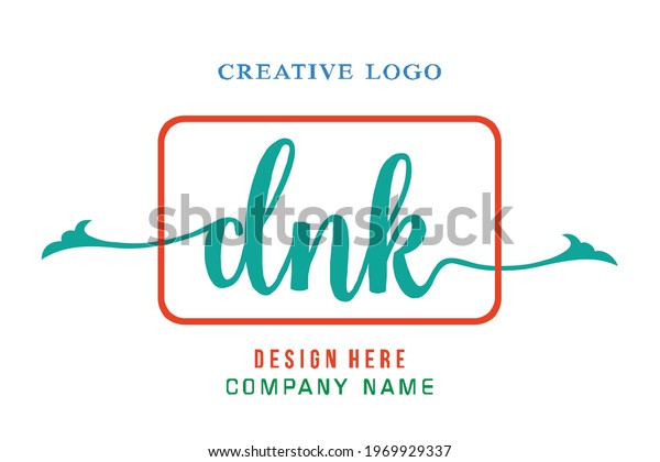 Dnk Lettering Logo Simple Easy Understand Stock Vector (Royalty Free ...