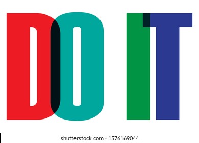 Do Colourfull Lettering Two Word Do Stock Vector (Royalty Free ...