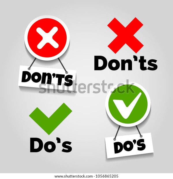 Do Dont Icons Doing Recommendation Mistake Stock Vector (Royalty Free ...