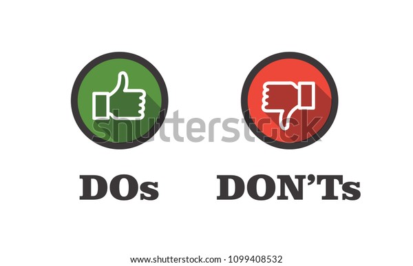 Do Dont Like Unlike Icons Positive Stock Vector (Royalty Free) 1099408532