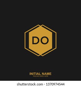 Do Initial Logo Letter Minimalist Concept Stock Vector (Royalty Free ...