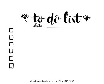 Do List Calligraphy Hand Lettering Vector: เวกเตอร์สต็อก (ปลอดค่า ...