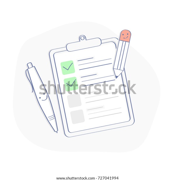 Do List Checklist Outline Infographic Illustration Stock Vector ...