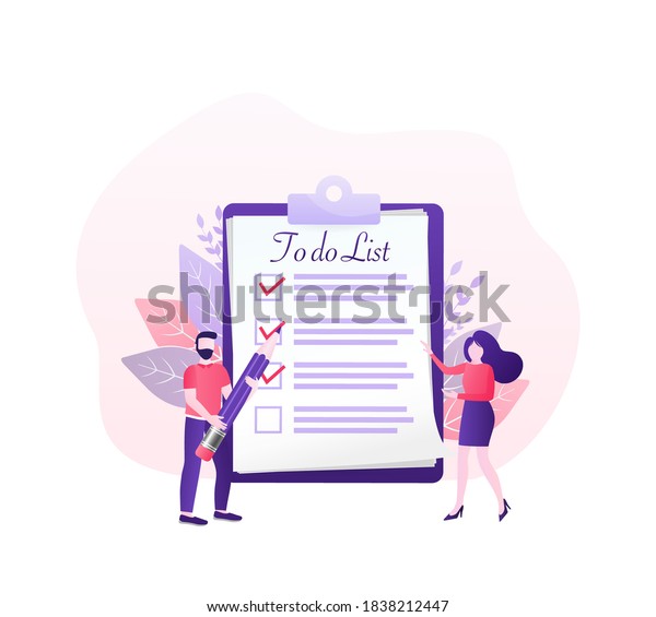 Do List People On White Background Stock Vector (Royalty Free ...