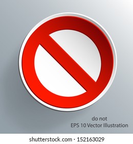 Do Not 3d Warning Sign Paper Stock Vector (Royalty Free) 152163029 ...