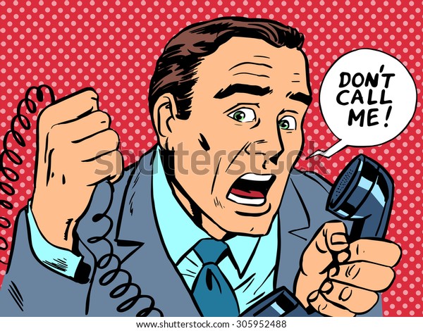 Do Not Call Me Male Phone Stock Vector (Royalty Free) 305952488