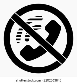 Do Not Call No Phone Dont Stock Vector (Royalty Free) 2202563845 ...