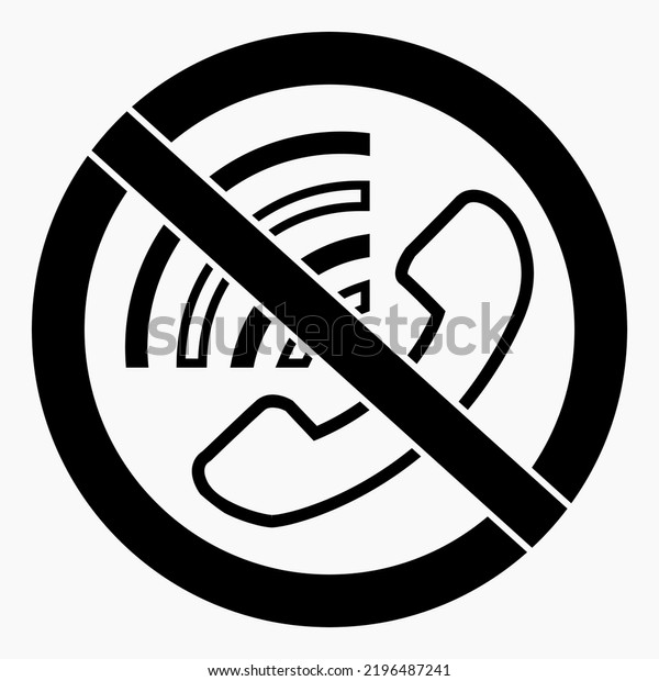 Do Not Call No Phone Dont Stock Vector (Royalty Free) 2196487241 ...