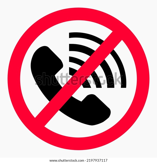 Do Not Call No Phone Dont Stock Vector (Royalty Free) 2197937117 ...