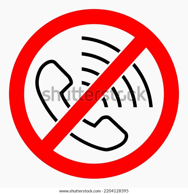 Do Not Call No Phone Dont Stock Vector (Royalty Free) 2204128395 ...