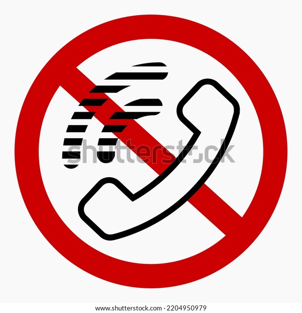 Do Not Call No Phone Dont Stock Vector (Royalty Free) 2204950979 ...