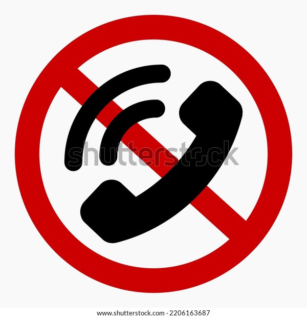 Do Not Call No Phone Dont Stock Vector (Royalty Free) 2206163687 ...