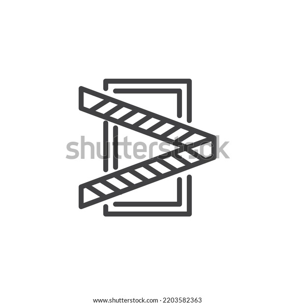 Do Not Cross Line Icon Linear Stock Vector (Royalty Free) 2203582363 ... Do Not Cross Line Icon Linear Stock Vector (Royalty Free) 2203582363 ...