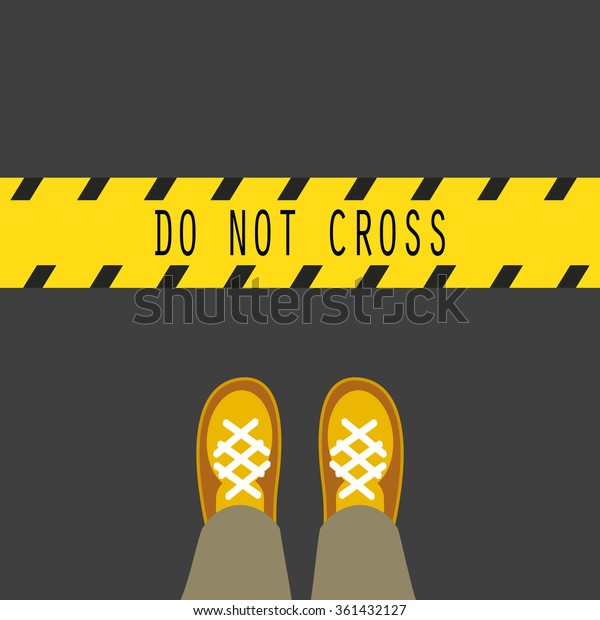 Do Not Cross Line Yellow Tape Stock Vector (Royalty Free) 361432127