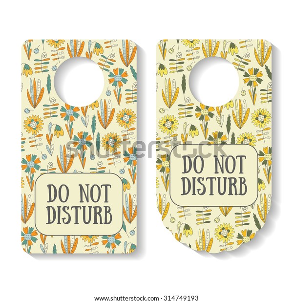 Do Not Disturb Banner Door Interior Stock Vector (Royalty Free ...