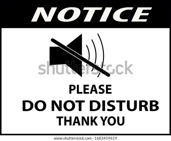 Do Not Disturb Board Sign Stock Vector (Royalty Free) 1683459619 ...