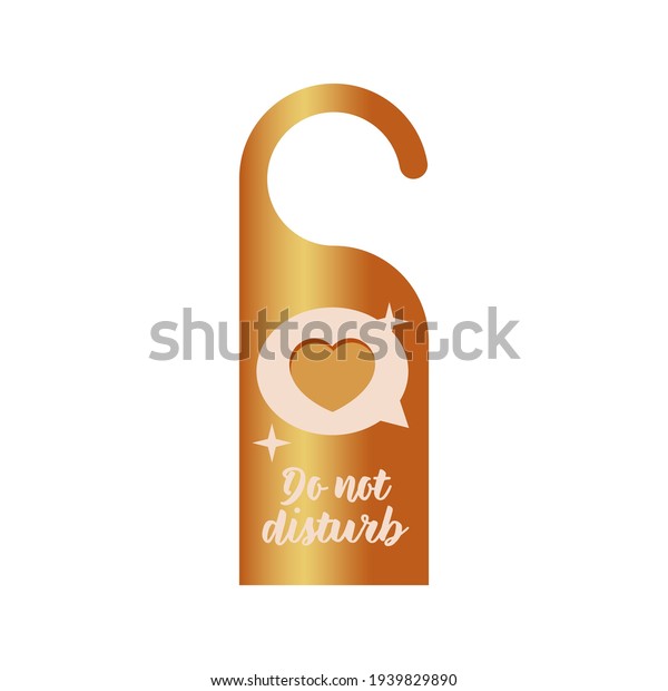 Do Not Disturb Hang Door Sign Stock Vector (Royalty Free) 1939829890 ...
