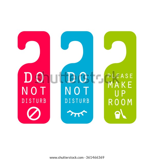 Do Not Disturb Hotel Service Door Stock Vector (Royalty Free) 361466369 Do Not Disturb Hotel Service Door Stock Vector (Royalty Free) 361466369