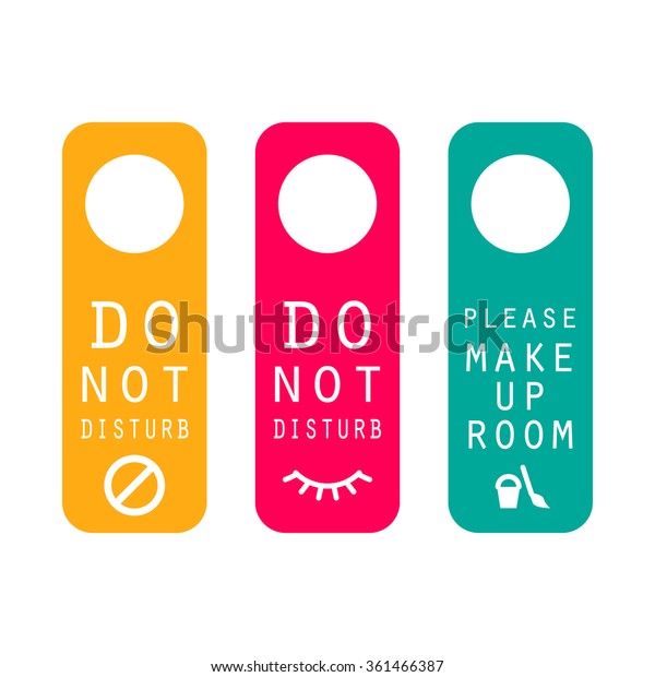Do not disturb hotel service door hanger tags. Sleep time, make up room ... Do not disturb hotel service door hanger tags. Sleep time, make up room ...