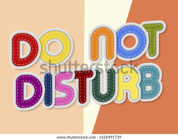 Do Not Disturb Letters Banner Border Stock Vector (Royalty Free ...