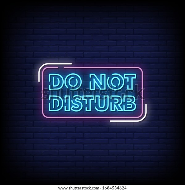 Do Not Disturb Neon Signs Vector: เวกเตอร์สต็อก (ปลอดค่าลิขสิทธิ์ ...