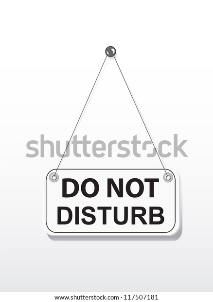Do Not Disturb On Signboard Hanging Stock Vector (Royalty Free ...