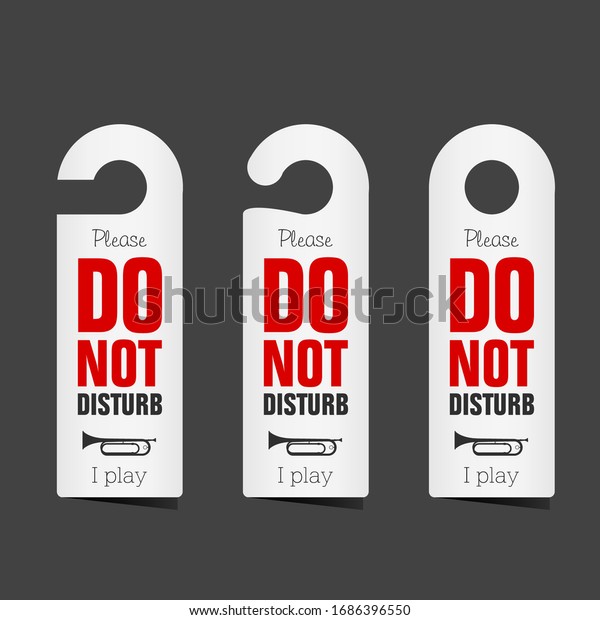 Do Not Disturb Set Art Illustration Stock Vector (Royalty Free ...