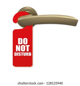 Vektor Stok Do Not Disturb Sign Copper Door (Tanpa Royalti) 128125940 ...