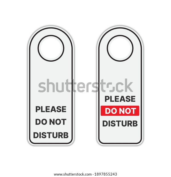 Do Not Disturb Sign Hanging Door Stock Vector (Royalty Free) 1897855243 ...