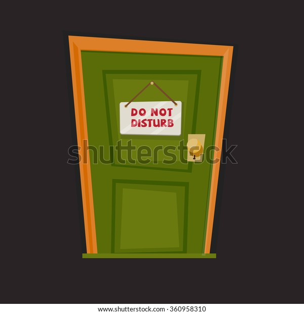 Do Not Disturb Sign Hanging Door Stock Vector (Royalty Free) 360958310 ...