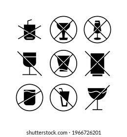 Do Not Drink Icon Logo Isolated Stock Vector (Royalty Free) 1966726201 ...