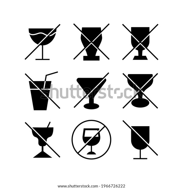 Do Not Drink Icon Logo Isolated Stock Vector (Royalty Free) 1966726222 ...