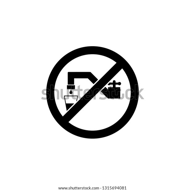 Do Not Drink Tap Sign Icon: เวกเตอร์สต็อก (ปลอดค่าลิขสิทธิ์) 1315694081 ...