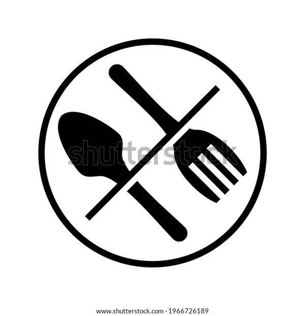 Do Not Eat Icon Logo Isolated Stock Vector (Royalty Free) 1966726189 ...