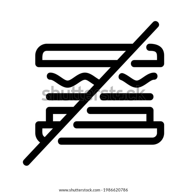 Do Not Eat Icon Logo Isolated Stock Vector (Royalty Free) 1986620786 ...