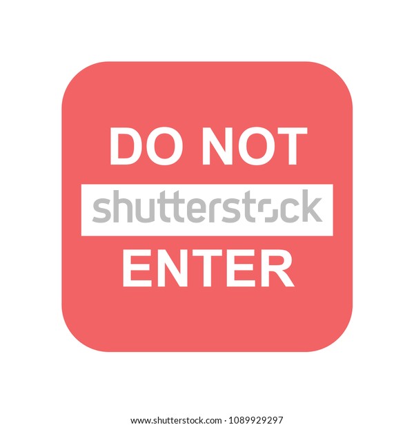 Do Not Enter Icon Stock Vector (Royalty Free) 1089929297 | Shutterstock