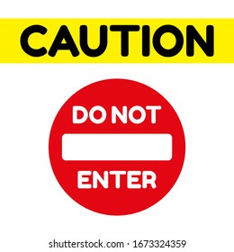 Do Not Enter Road Sign Yellow Stock Vector (Royalty Free) 1673324359