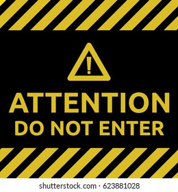 Do Not Enter Sign Yellow: vector de stock (libre de regalías) 623881028 ...