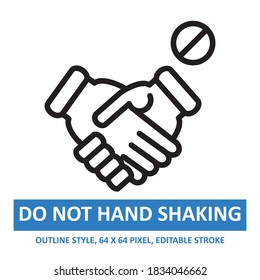 Do Not Hand Shaking Illustration Vector Stock Vector (Royalty Free ...
